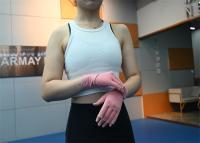 China Warm knit half finger gloves ideal for outdoor sports like cycling, hiking, and climbing. for sale