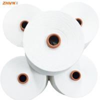 China NE32/1 Siro Compact Yarn GRS FSC 70% Recycled Polyester 30% Livaeco for Weaving Raw White for sale