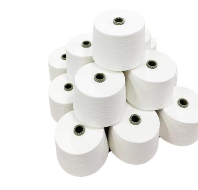 China Raw Pattern Blended Yarn PV 80% Polyester 20% Viscose Ne16s 40D Spandex Core Spun Yarn for sale
