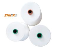 China Spun Yarn 100% Polyester 16 40D Spandex Core In Customized Technics Raw White for sale
