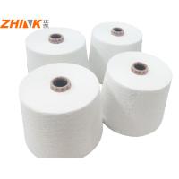 China Recycled Raw White GRS 100% Polyester Yarn for Knitting and Weaving Ring / Siro for sale