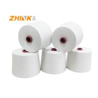 China Recycled Raw White GRS 100% Polyester Yarn for Knitting and Weaving Ring / Siro for sale
