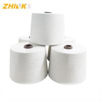 China Recycled Raw White GRS 100% Polyester Yarn for Knitting and Weaving Ring / Siro for sale