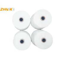 China Recycled Raw White GRS 100% Polyester Yarn for Knitting and Weaving Ring / Siro for sale