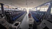 China Top Efficiency AAgrade 100% Polyester NE21/1 Ring Spun Yarn for Knitting Special Black for sale