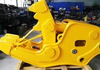 China Demolition Rotating Tree Shear for Excavator 5-35 Ton Hydraulic Wood Shear 750-1100mm Jaw Opening for sale