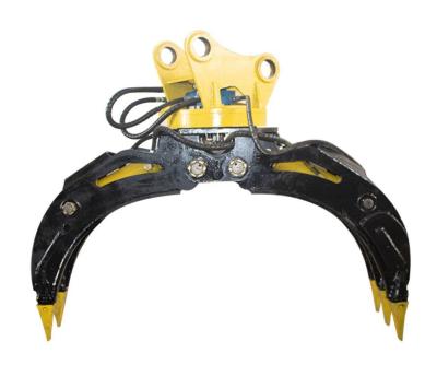 China Hydraulic Excavator Log Rock Grabs 15 Ton Capacity 1210mm Opening for sale