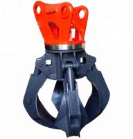 China 1m3 Hydraulic Excavator Wood Grab 360 Rotation Demolition Sorting Grapple for sale