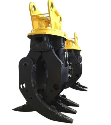 China 14T Excavator Hydraulic Rotating Wood Grapple 360 Degree Demolition Sorting Grab for sale