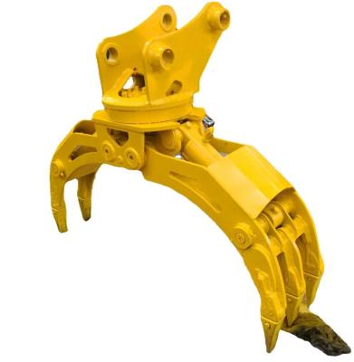 China 20 Ton Hydraulic Demolition Scrap Grapple for Excavator 360 Rotation for sale