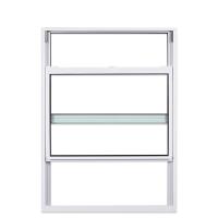 China Aluminum Double Glazed Windows in Blue with Clear Glass and FiberGlass Screen Netting for sale