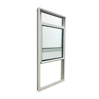 China Aluminum Double Glazed Windows in Blue with Clear Glass and FiberGlass Screen Netting for sale