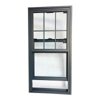 China Upgrade to 1 Unit American Style 48 by 36 Single Dou Aluminum Windows with Grill Design for sale