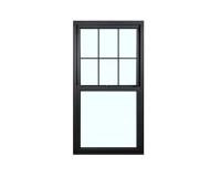 China Soundproof Function Good Hanging Curtain Type Double Hung Aluminum Window Sliding Up for sale