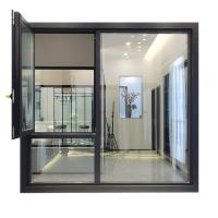 China Aluminum Glass Casement Window Design Style Postmodern Hanging Curtain Type Home Doors for sale