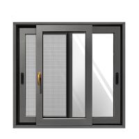 China Arch House Aluminum Alloy Glass Sliding Window with Magnetic Screen and Mosquito Net for sale