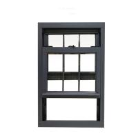 China Design Courtyard Single Hung Sash Aluminum Windows with Fibreglass Screen Netting for sale