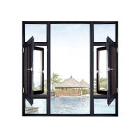 China Horizontal Opening Pattern Aluminium Casement Windows With Blinds for Shielding Kitchen for sale