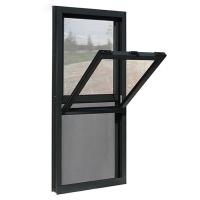 China Electric Lift Up Double Glass Aluminum Frame Smart Hung Window with Brown Glass Color for sale