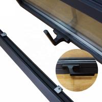 China Bedroom Matching Picture Window with Magnetic Screen and Double Glazed Black Steel for sale