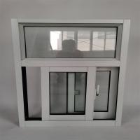 China Sliding Opening Aluminum Window with Blue Glass and Stainless Steel Mesh Flyscreen for sale