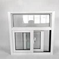 China Sliding Opening Aluminum Window with Blue Glass and Stainless Steel Mesh Flyscreen for sale