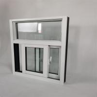 China Sliding Opening Aluminum Window with Blue Glass and Stainless Steel Mesh Flyscreen for sale