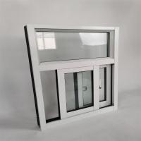 China Sliding Opening Aluminum Window with Blue Glass and Stainless Steel Mesh Flyscreen for sale