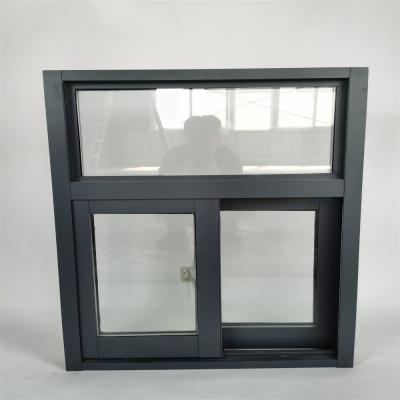 China Modern Aluminum Sliding Window with Heat Insulation Function and Hanging Curtain Type for sale