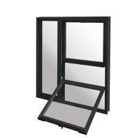 China Double Hung Window with Upvc Frame and Stainless Steel Glass Screen Panel for sale