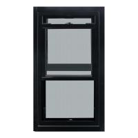 China Double Hung Window with Upvc Frame and Stainless Steel Glass Screen Panel for sale