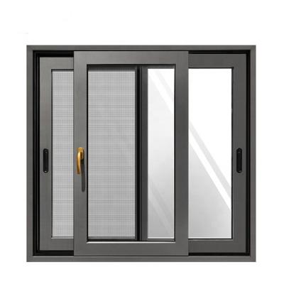 China Hanging Curtain Type Aluminum Sliding Window for House Hotel Office and Building for sale