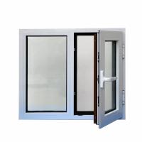 China Double Tempering Glass Black Vinyl Casement Windows with Trickle Vent and Low-E Glass for sale