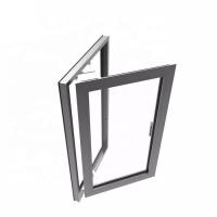 China Modern Swing Open Casement Windows with Black Vinyl Exterior and Built-in Ventilation for sale