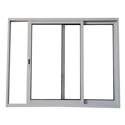 China 2023 Aluminum Sliding Window with High Security System Lock and Hanging Curtain Type for sale