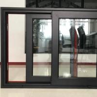 China 2023 Aluminum Sliding Window with High Security System Lock and Hanging Curtain Type for sale