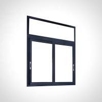 China 2023 Aluminum Sliding Window with High Security System Lock and Hanging Curtain Type for sale