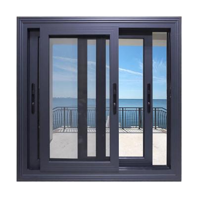 China Australia Standard Hurricane Proof Double Glaze Temper Glass Casement Horizontal Window for sale