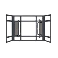 China 60 x 48 Aluminum Casement Windows with Modern Design and Stainless Steel Screen Netting for sale