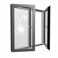 China Professional Black Casement Windows with Heat Insulation Advantage and Security Mesh for sale