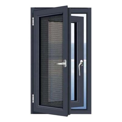 China Aluminum Alloy Triple Pane Casement Windows and Doors with Built-in Security Mesh for sale