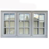 China Hurricane Proof Double Glaze Tempered Glass Casement Window with Aluminum Alloy Frame for sale
