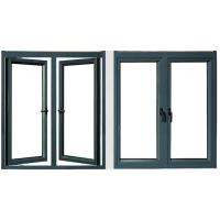 China Simple Design Elegant House with Grill Louver Type Swing Open Aluminum Glass Windows for sale
