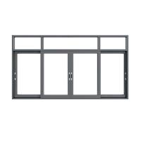China Customized Finished 798 Series Aluminum Gray Sliding Window with Hanging Curtain Type for sale