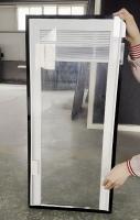 China Home Office Aluminium Glass Sliding Windows with Vertical Shades and Built-In Blinds for sale