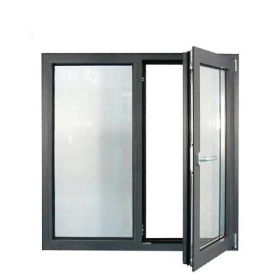 China Aluminum Alloy Frame Custom Design Casement Insulated Window Door With Security Mesh for sale
