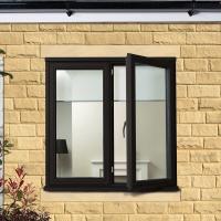 China Aluminum Alloy Frame Custom Design Casement Insulated Window Door With Security Mesh for sale