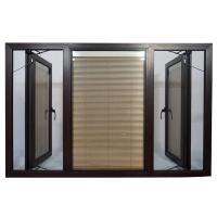 China Impact Resistant Casement Aluminum Window for Curtain Type Sliding and Roller Shutter for sale