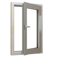 China Modern Design Thermal Broken Aluminum Double Glaze Casement Windows with Security Mesh for sale