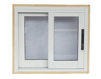 China High Security System Lock Sliding Window Pvc with FiberGlass Screen Netting Material for sale